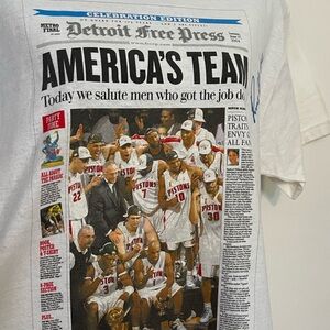 Shirts | Signed Rip Hamilton White Graphic Mens Tshirt | Poshmark